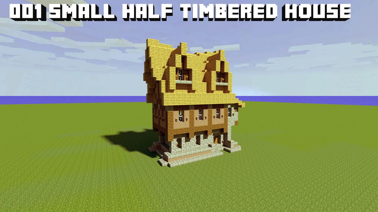 Let's Build 001: Small half timbered house Minecraft Map