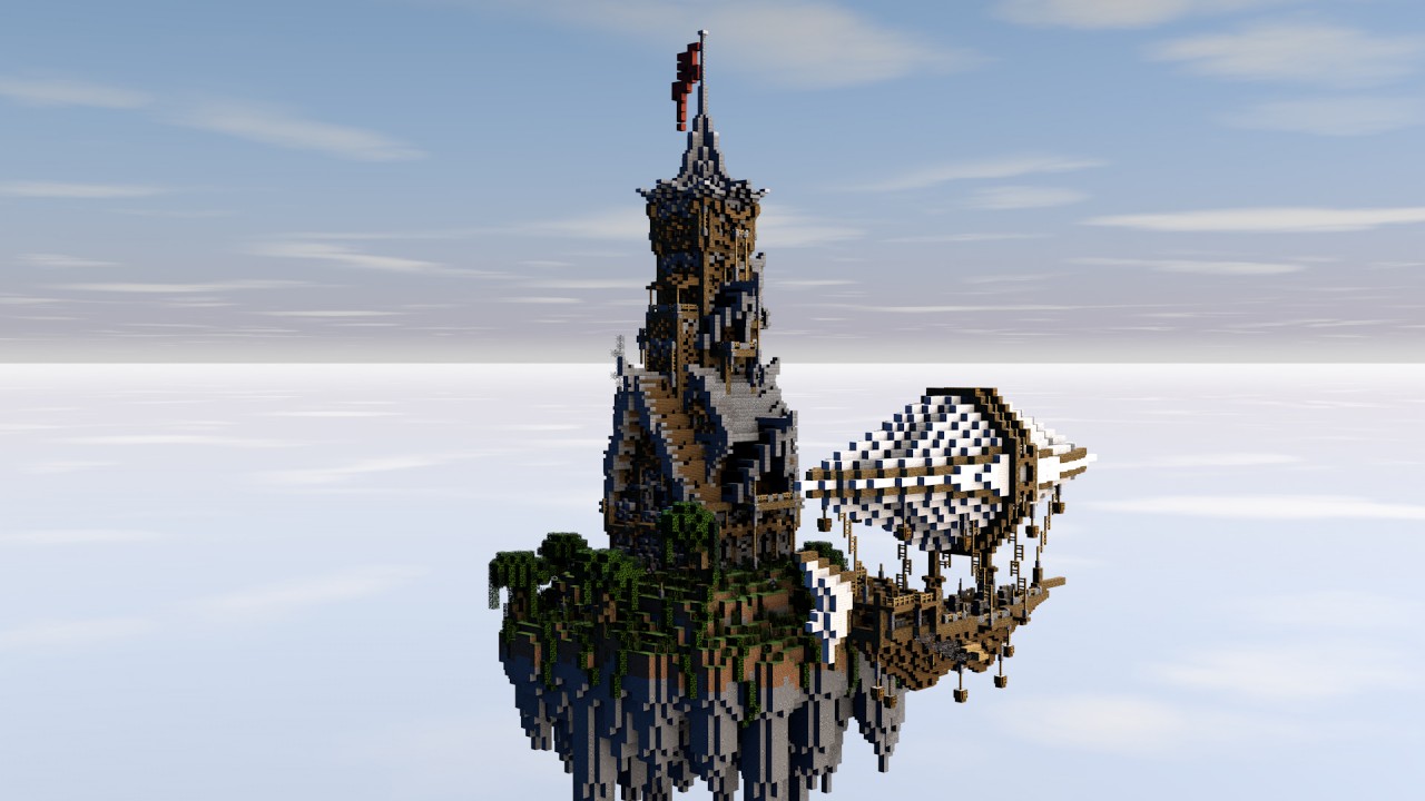 Floating Steampunk Island Minecraft Map