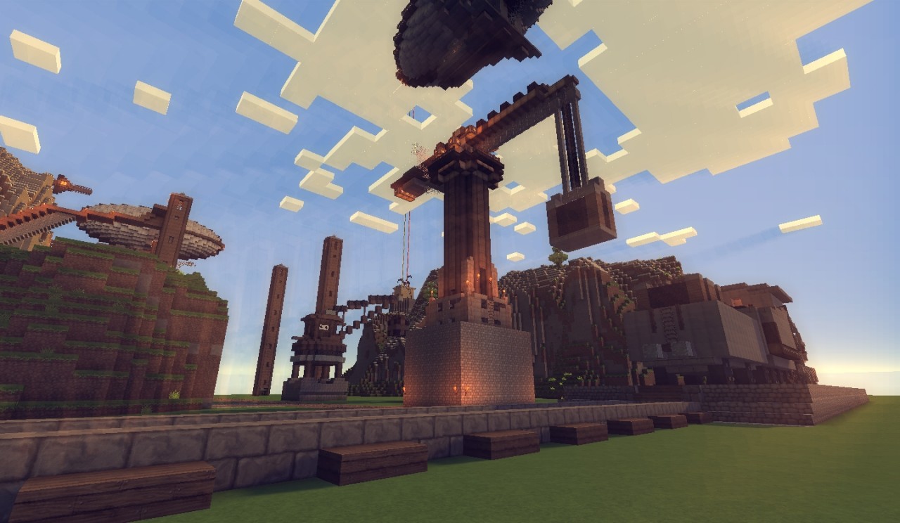Steampunk airport Minecraft Map