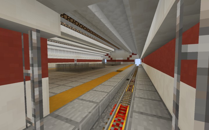 Two level Minecart Realistic Station Minecraft Map
