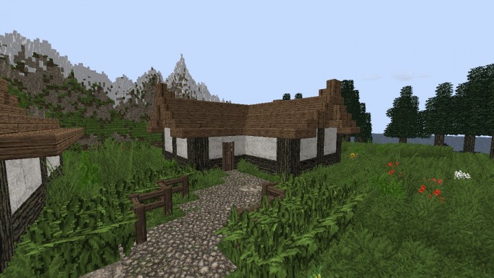 Japanese L-Shape House [Tutorial] Minecraft Map