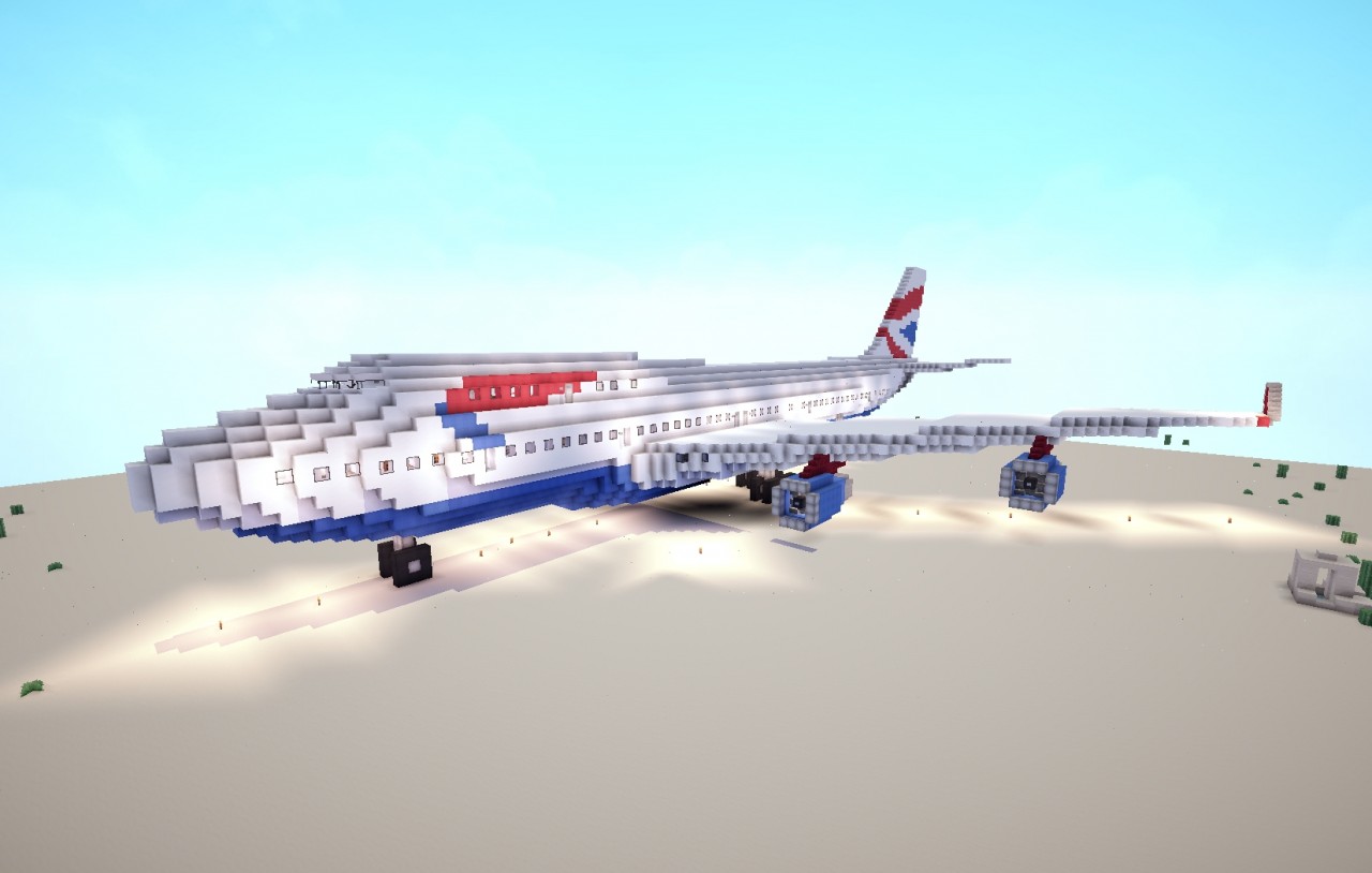 Boeing B747-400 British Airways Minecraft Map