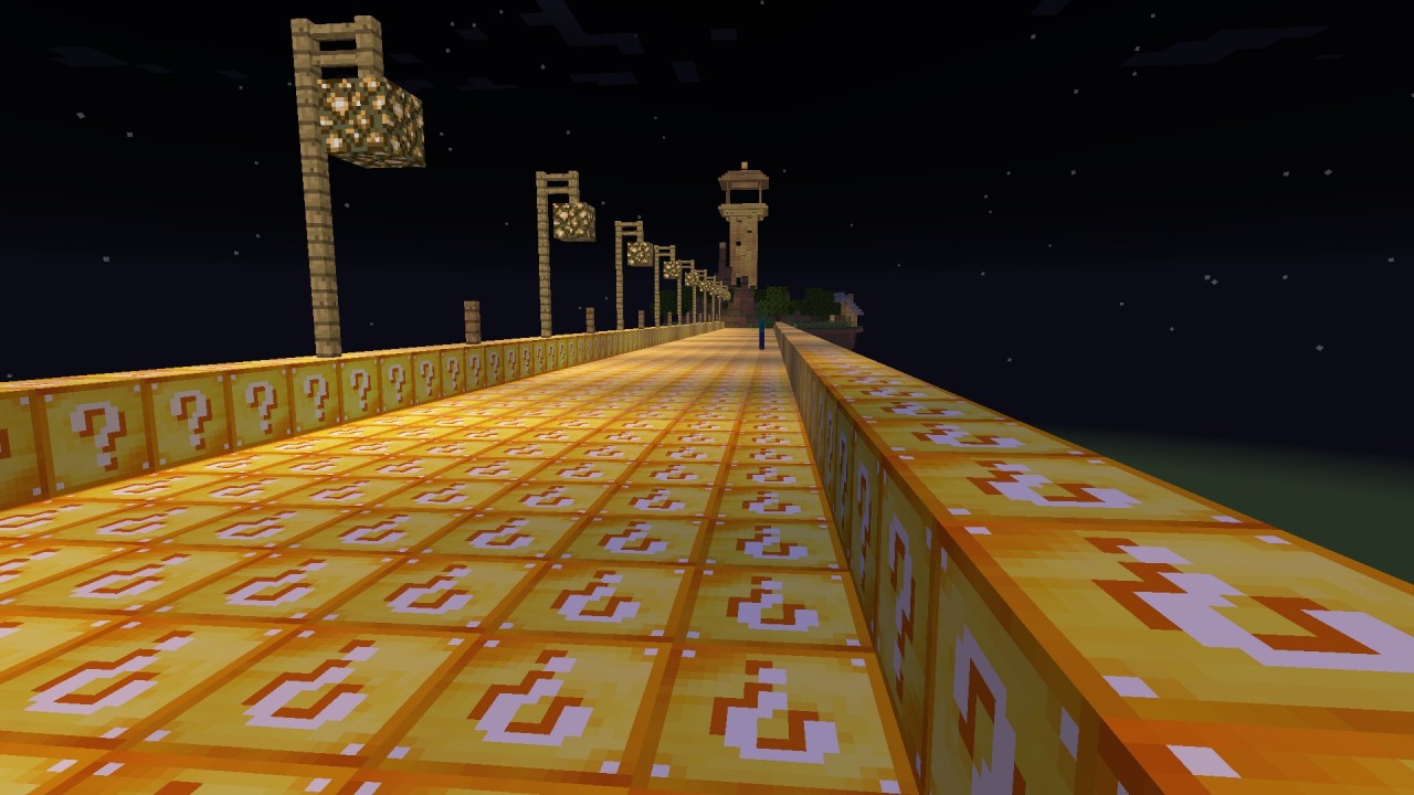 pvp luckyblock bridge Minecraft Map