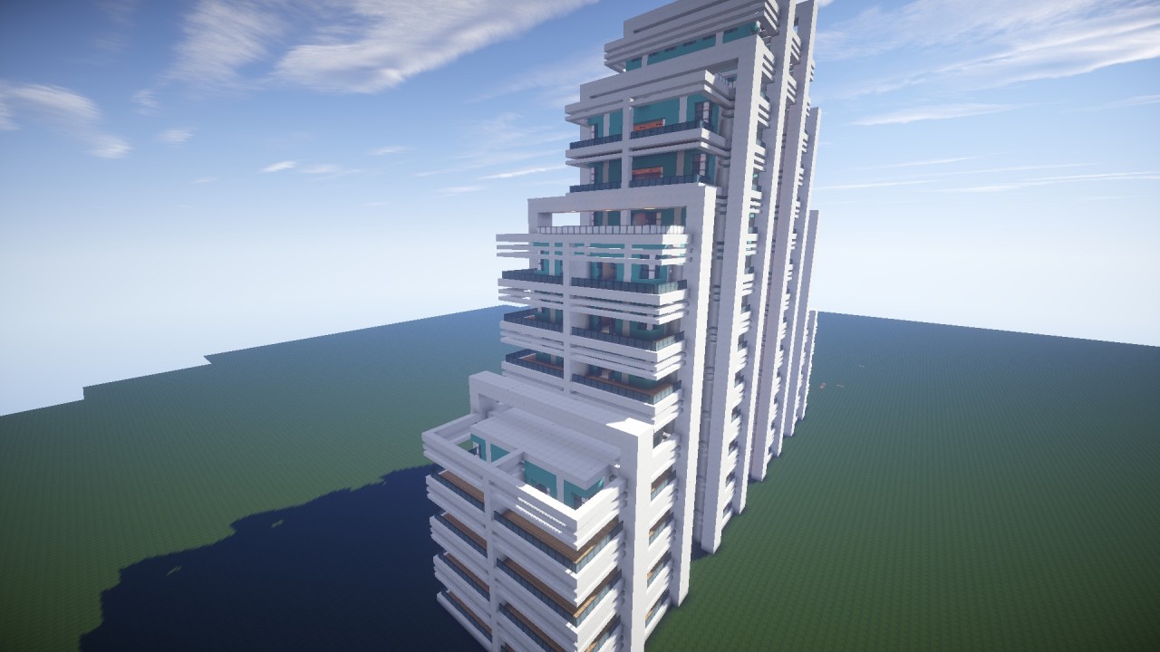 Cyan - a modern apartment block Minecraft Map