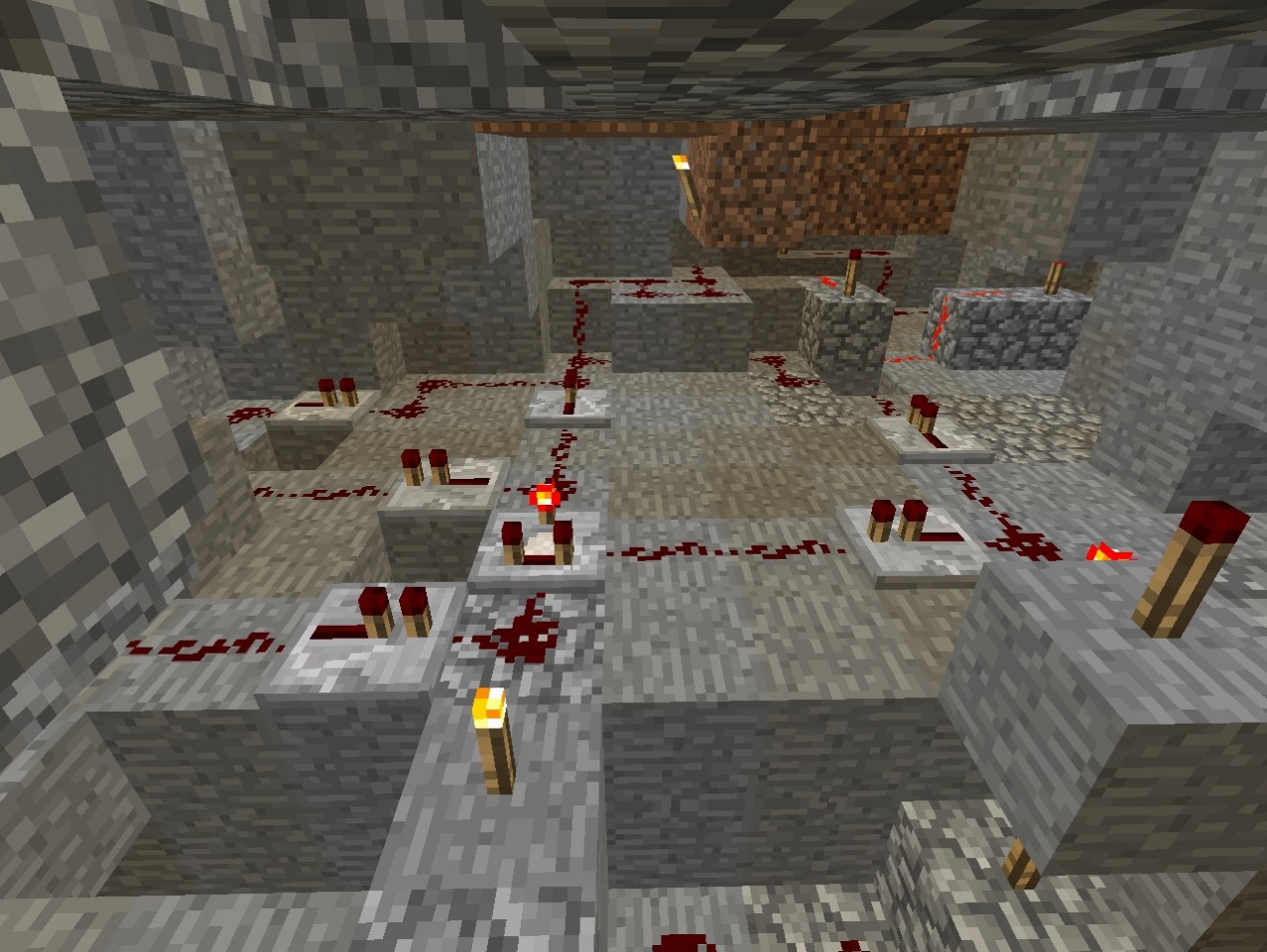 4 digit redstone combination lock Minecraft Map