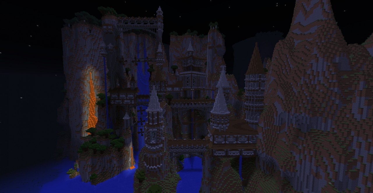 mountain castle complex Minecraft Map