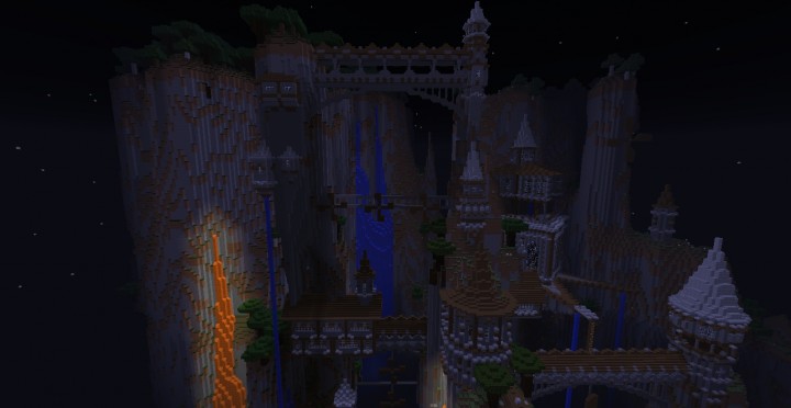mountain castle complex Minecraft Map
