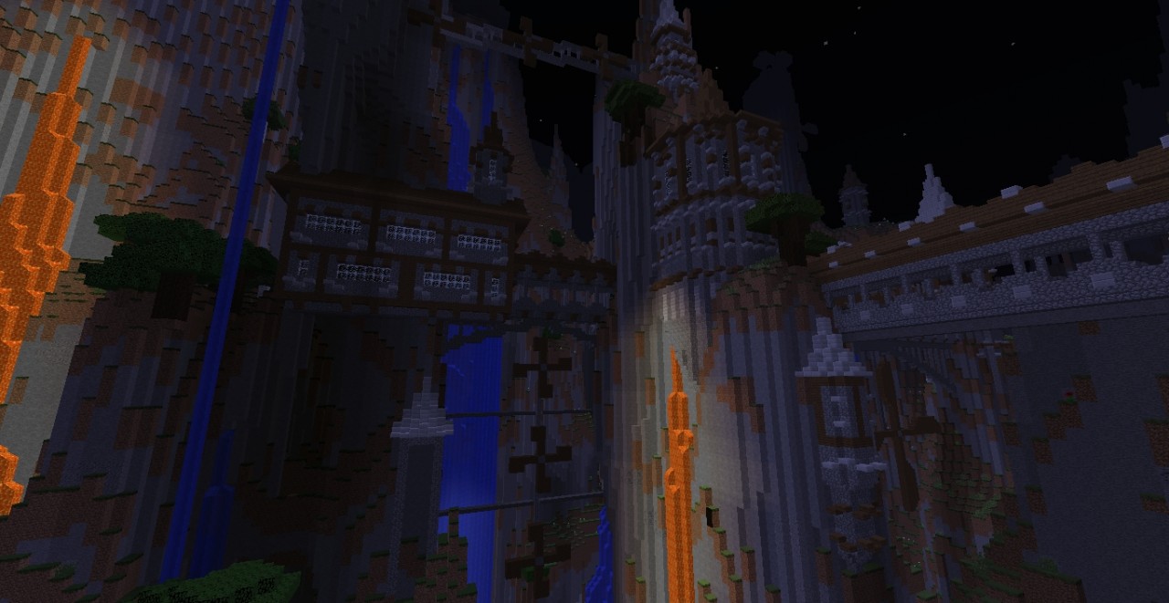 mountain castle complex Minecraft Map