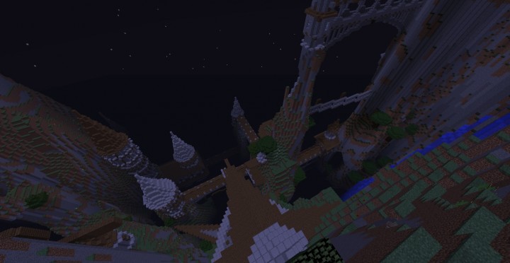 mountain castle complex Minecraft Map