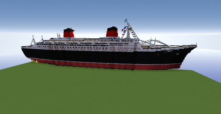 SS France 1:1 scale (no interior) Minecraft Map