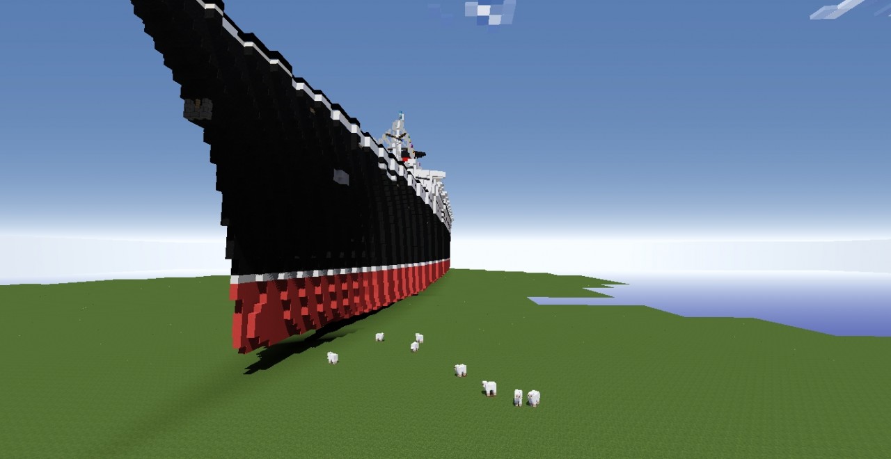 SS France 1:1 scale (no interior) Minecraft Map