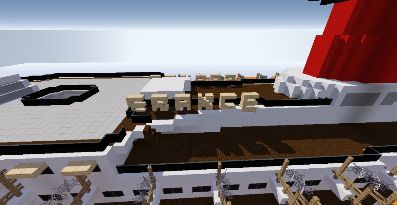 SS France 1:1 scale (no interior) Minecraft Map