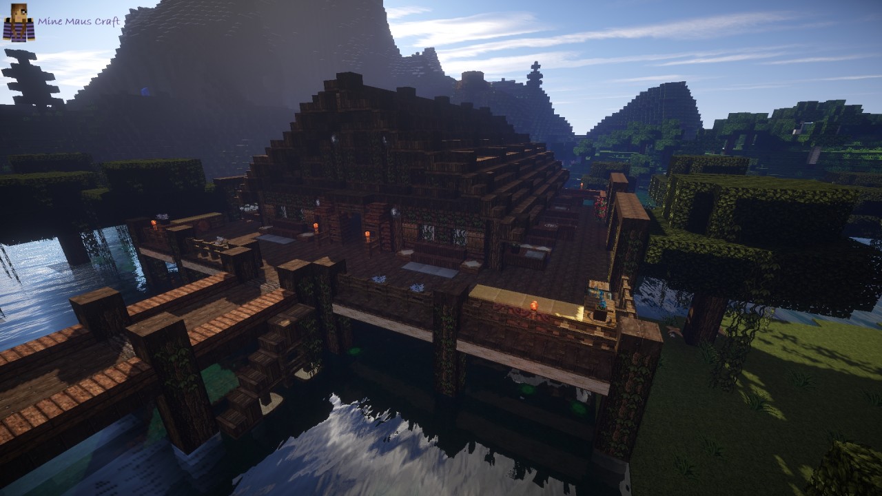 A Stilt House Town Hall In Little Debaria [DOWNLOAD] Minecraft Map