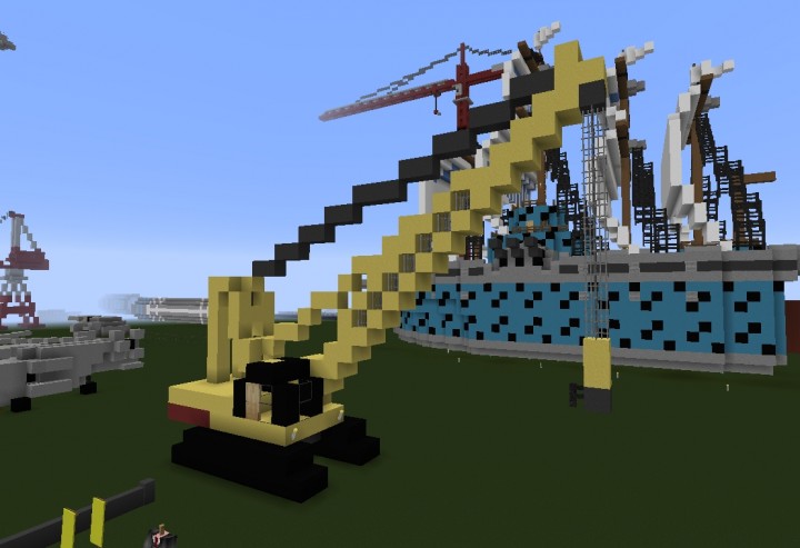 Crawler Crane (Yellow) Fox Inc. Minecraft Map