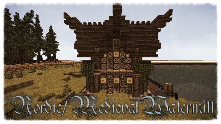 Nordic/Medieval Watermill Minecraft Map
