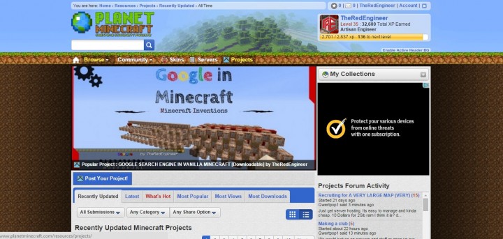 GOOGLE SEARCH ENGINE IN VANILLA MINECRAFT [Downloadable] Minecraft Map
