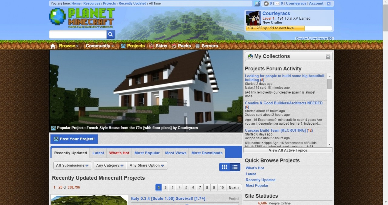 French Style House from the 70's [with floor plans] Minecraft Map