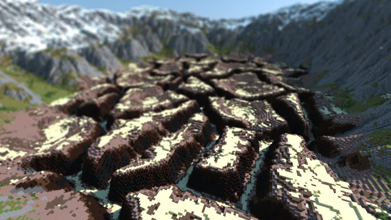 Kaltomim - Custom Terrain (Dry Lake Biome, Mountains, River) Minecraft Map