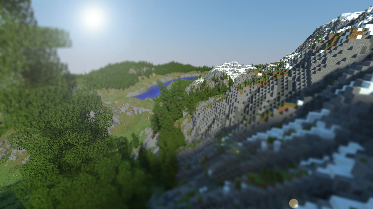 Kaltomim - Custom Terrain (Dry Lake Biome, Mountains, River) Minecraft Map