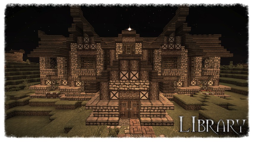 Medieval/Nordic Library Minecraft Map