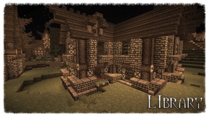 Medieval/Nordic Library Minecraft Map
