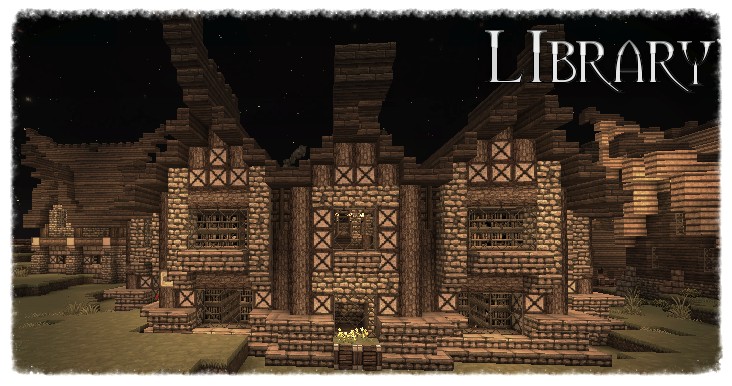 Medieval/Nordic Library Minecraft Map