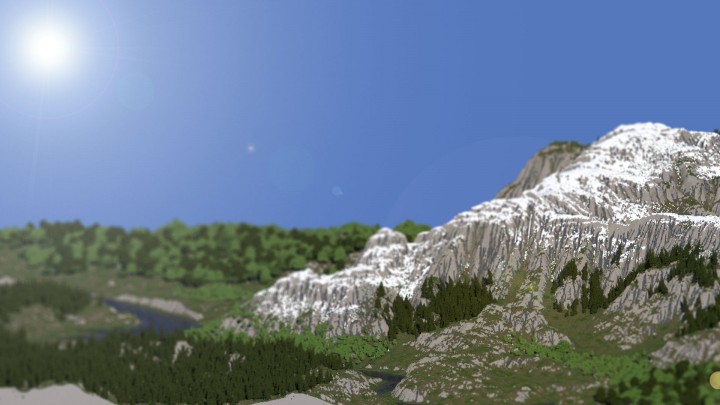 Kaltomim - Custom Terrain (Dry Lake Biome, Mountains, River) Minecraft Map
