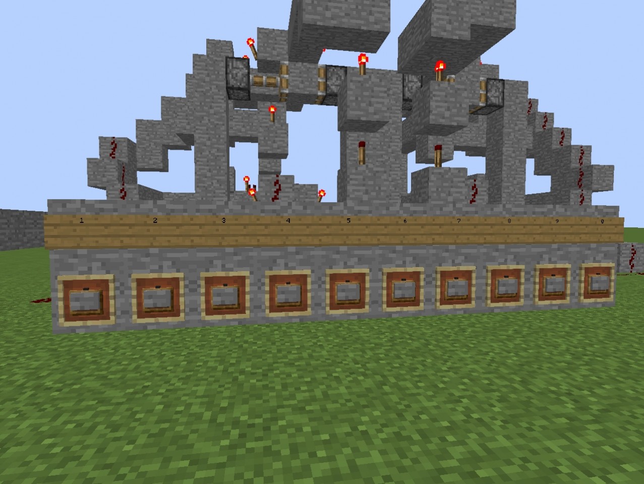 4 digit redstone combination lock Minecraft Map
