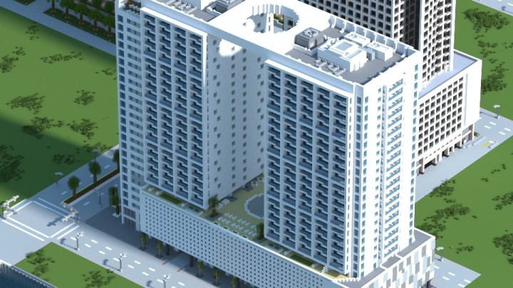 Downtown Miami (1:1 scale) Minecraft Map