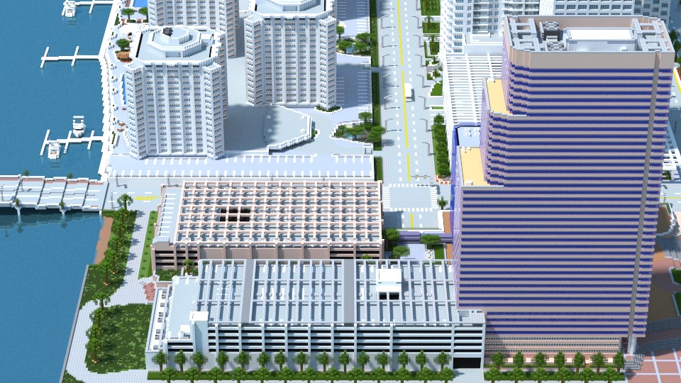 Downtown Miami (1:1 scale) Minecraft Map