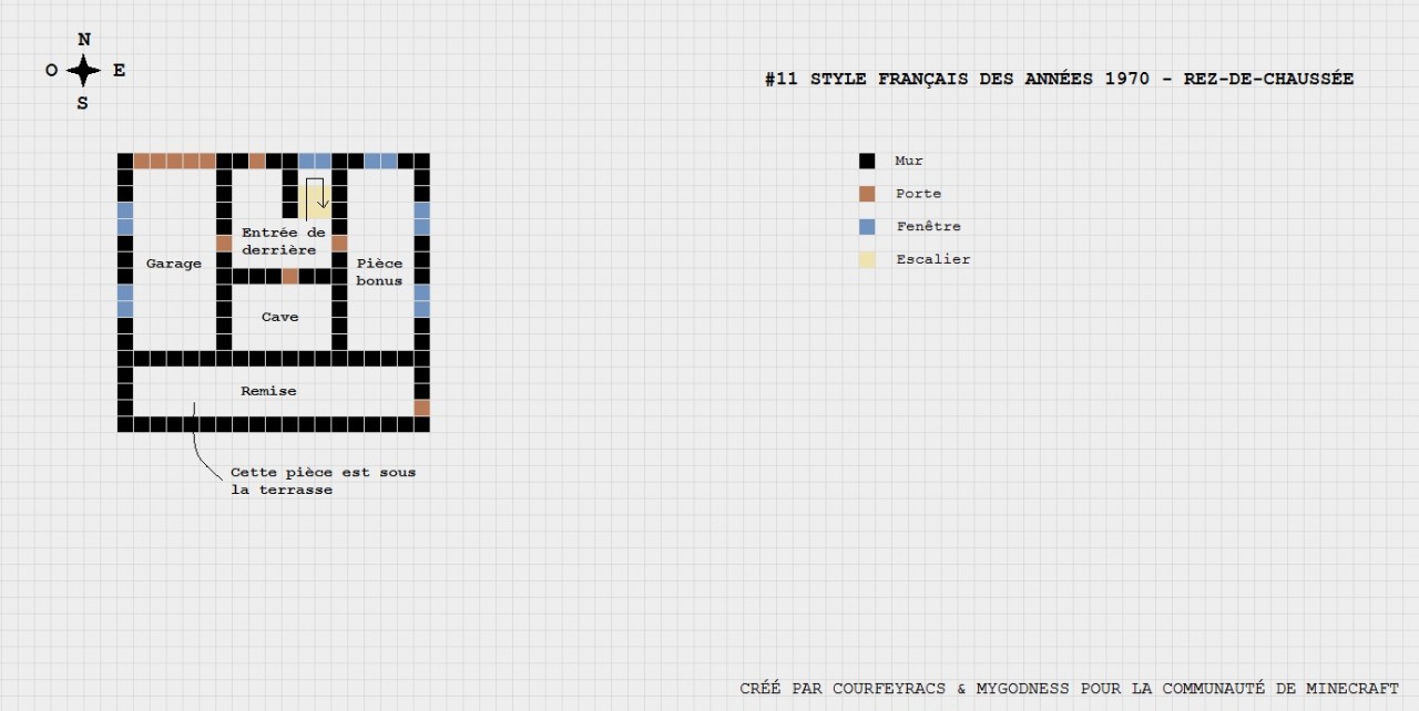 French Style House from the 70's [with floor plans] Minecraft Map