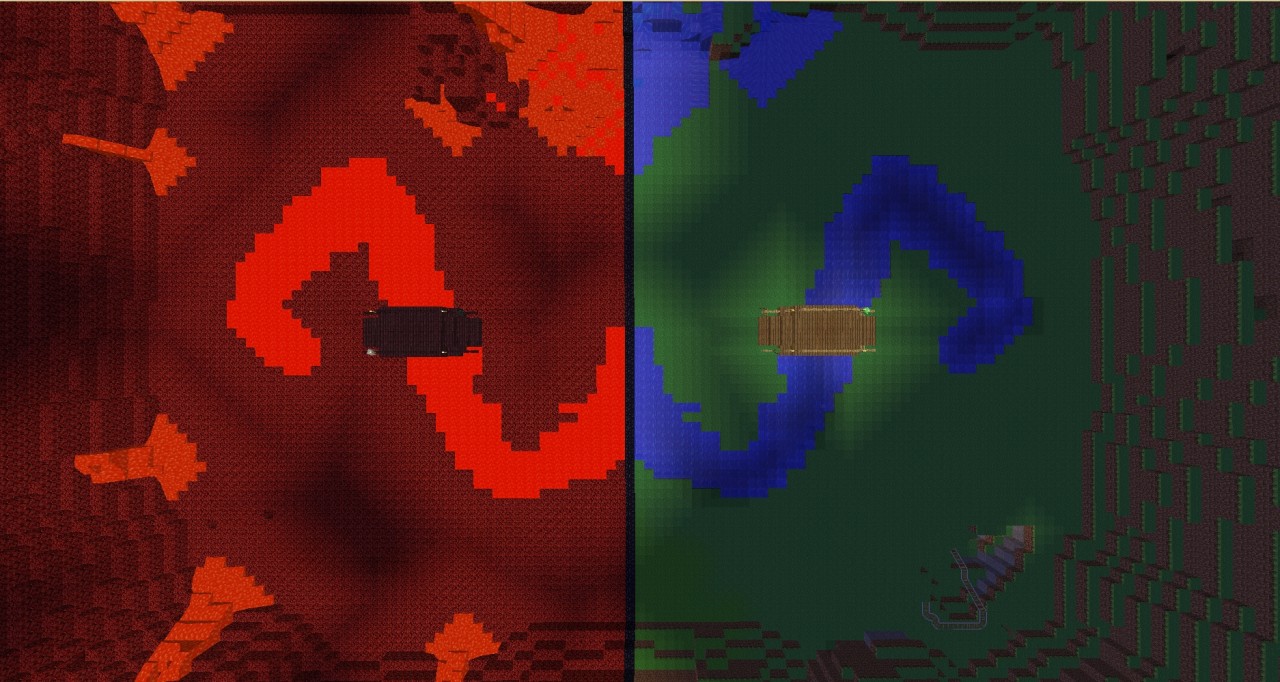 Big Grass/Nether Arena Minecraft Map