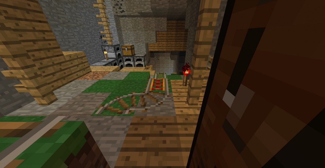 Big Grass/Nether Arena Minecraft Map