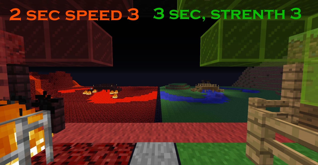 Big Grass/Nether Arena Minecraft Map