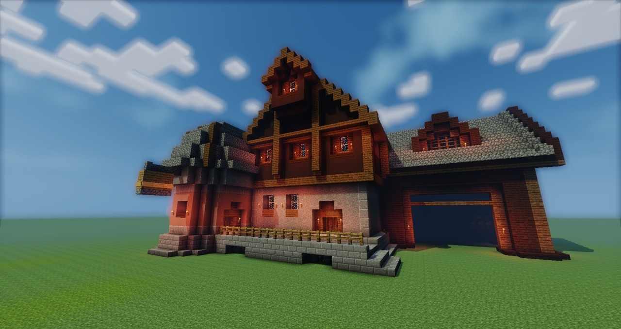 Merchant house with barn Minecraft Map