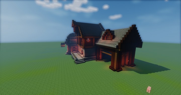 Merchant house with barn Minecraft Map