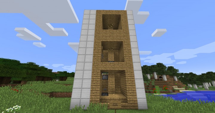 3 Floor Compact Redstone Elevator (1.8.1) Minecraft Map