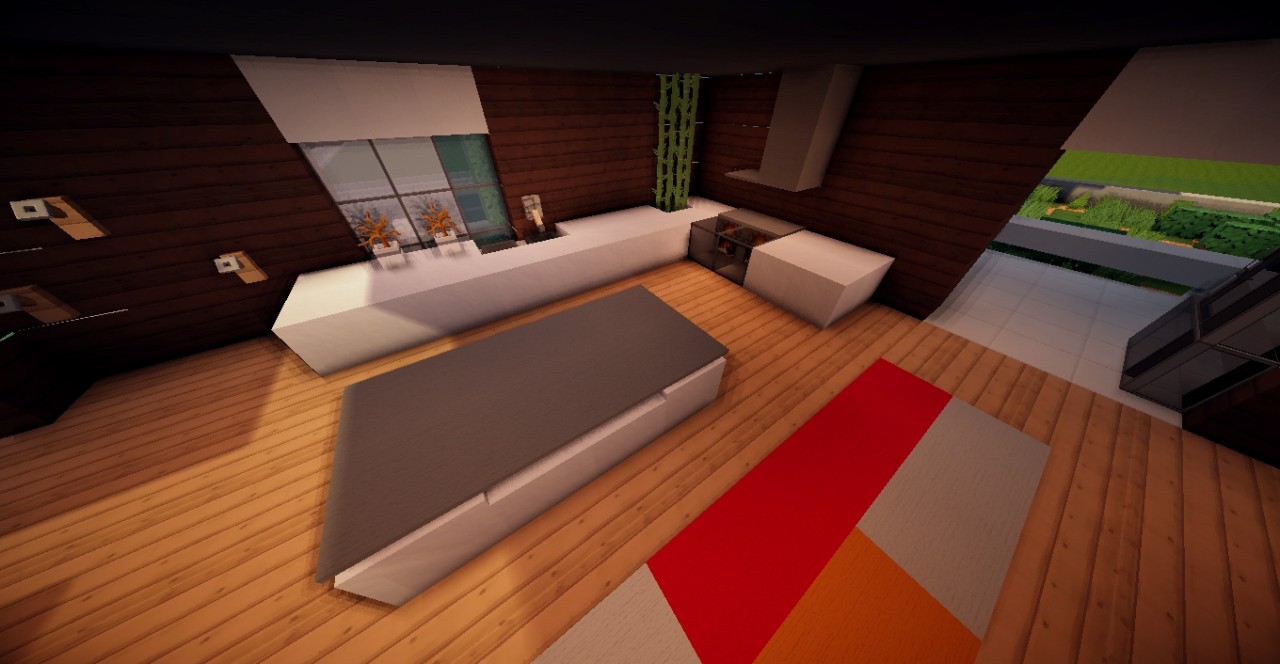 Cyan || Modern house Minecraft Map