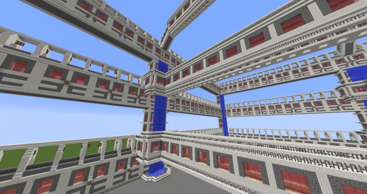 Huge Floating capital enclosure Finished!! Minecraft Map