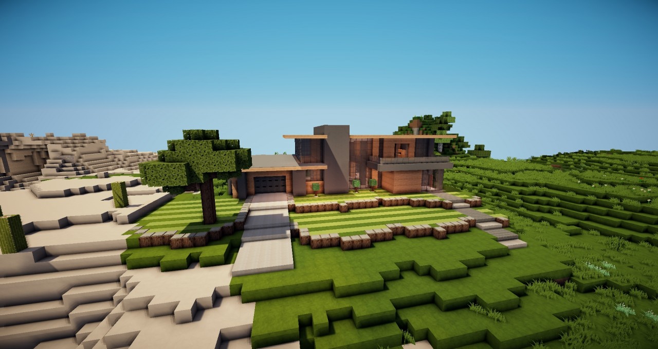 Minecraft Realistic Modern Home Two Minecraft Map