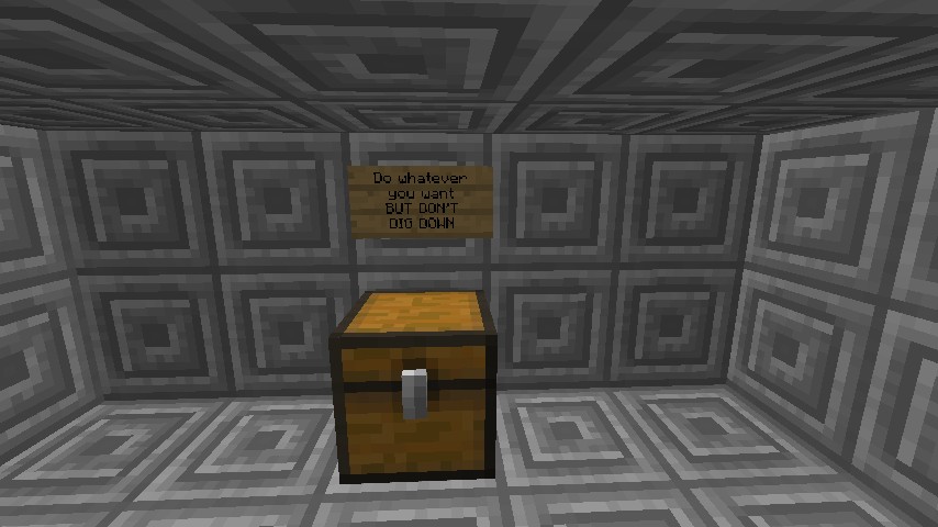 Don't dig down Minecraft Map