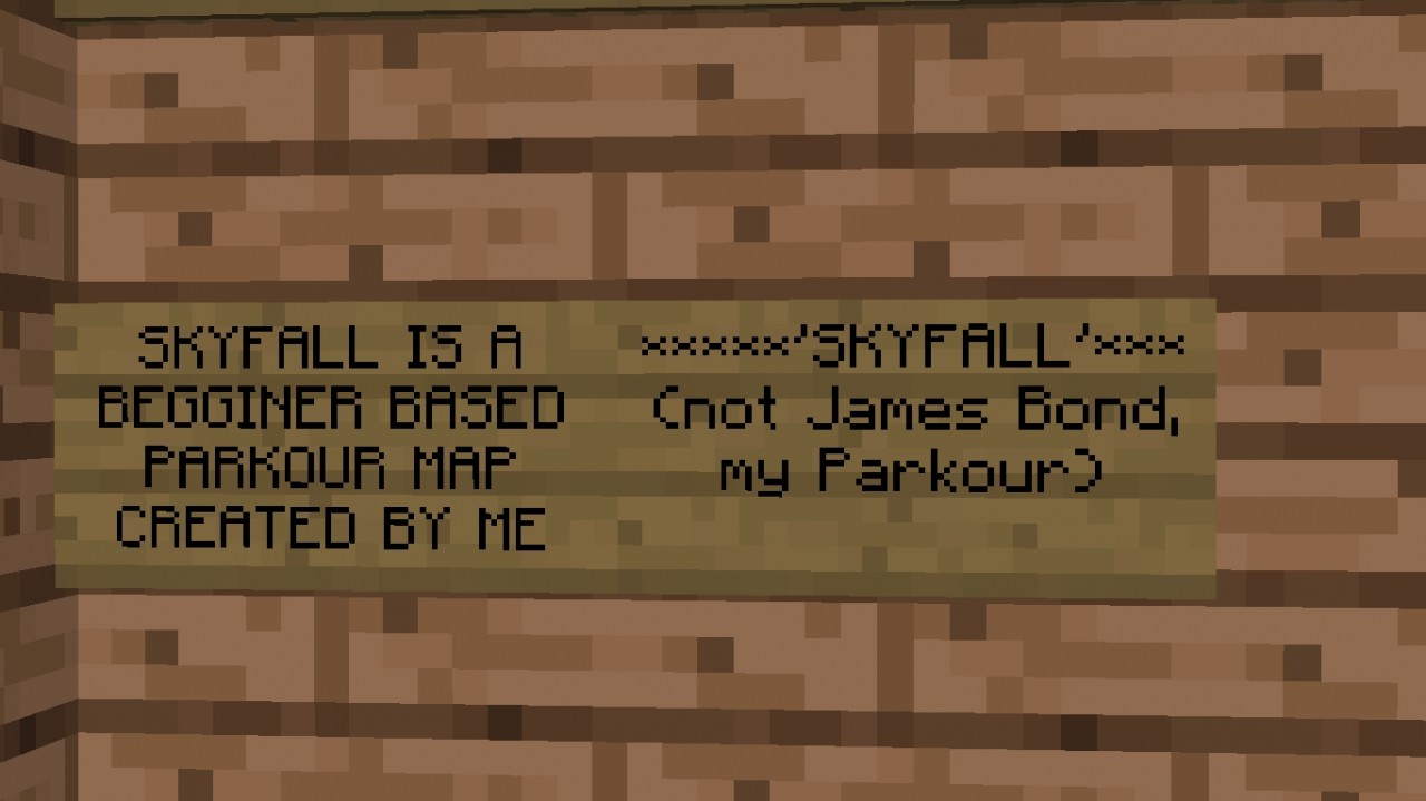 SKYFALL-PARKOUR Made by Paint510_ Minecraft Map