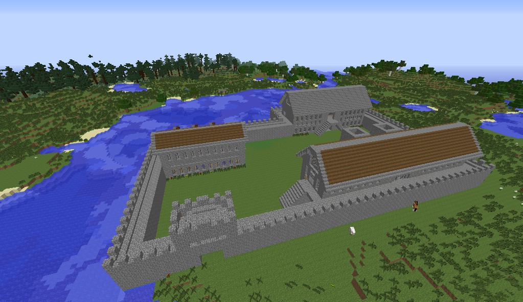 Fort with redstone cannons Minecraft Map