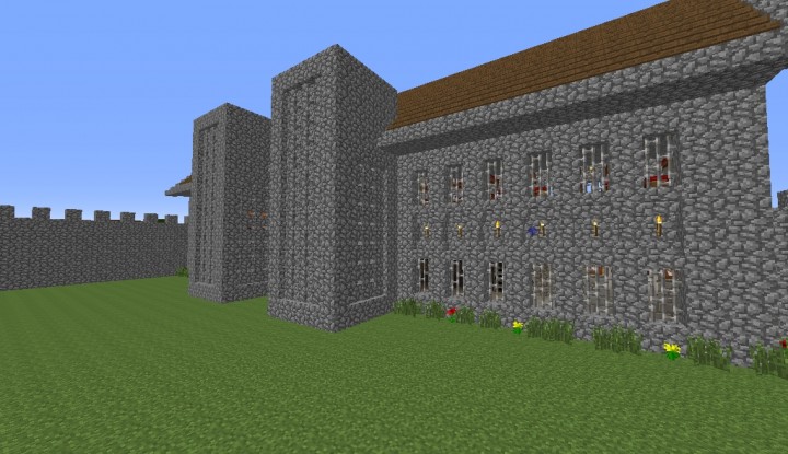 Fort with redstone cannons Minecraft Map