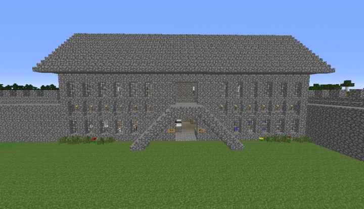 Fort with redstone cannons Minecraft Map