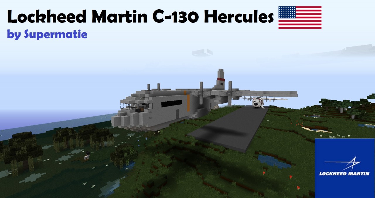 Lockheed Martin C-130 + HC-130 Hercules Minecraft Map