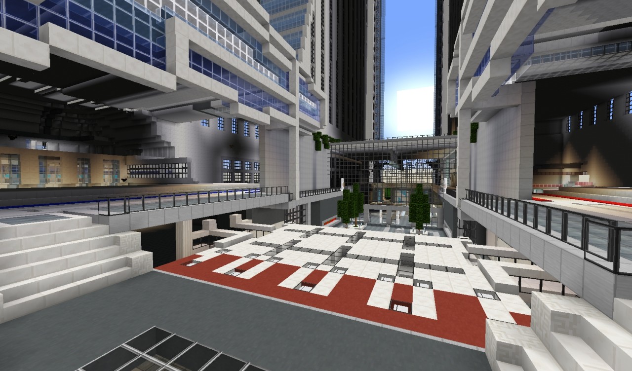 Futuristic Spawn Building Minecraft Map