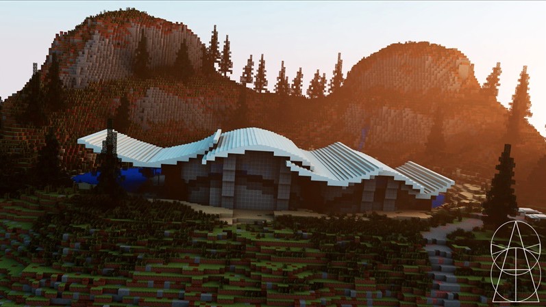 Curved House Minecraft Map