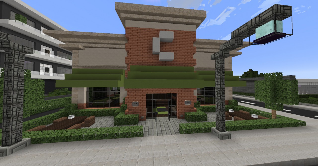 Coffee Shop & Park Minecraft Map