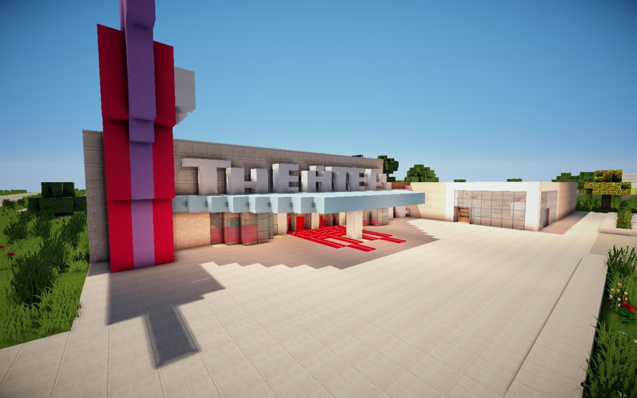 Small cinema+ Shops and Outside Cinema! Minecraft Map